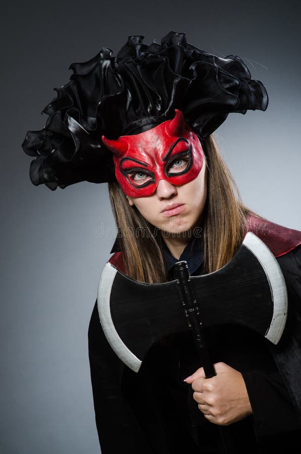 The Funny Deveil in Halloween Concept Stock Image - Image of devil ...