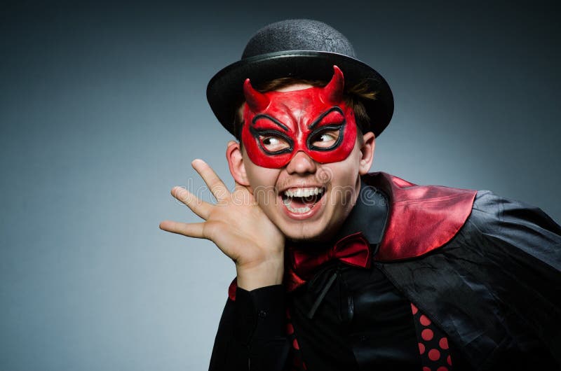 Funny devil stock photo. Image of evil, horns, party - 41728634