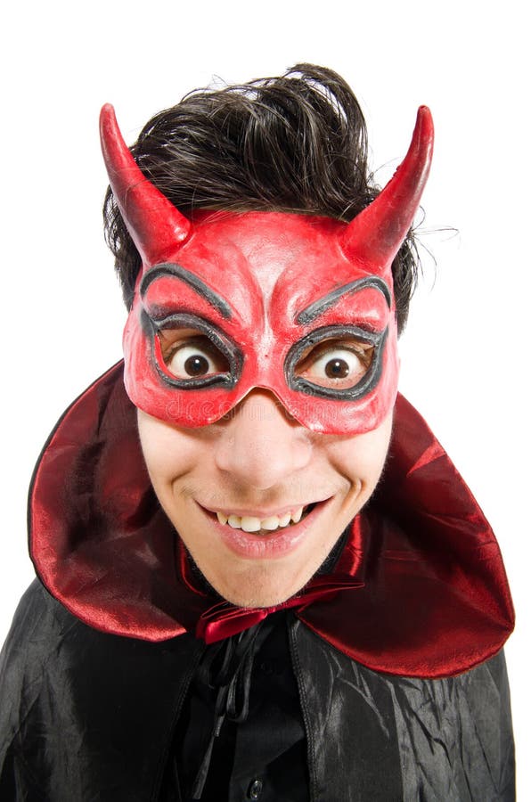 The Funny Devil Isolated On The White Background Stock Image - Image of ...