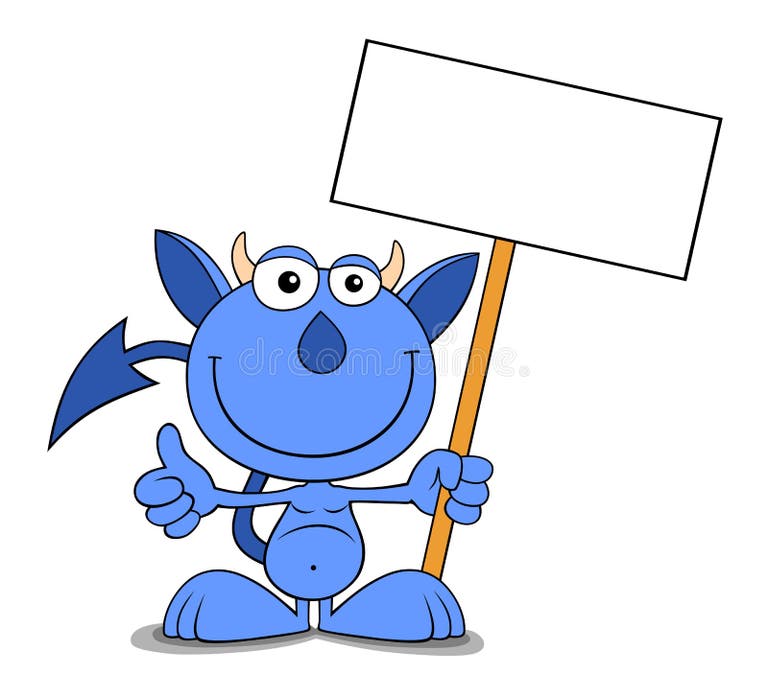 Funny devil stock vector. Illustration of empty, funny - 78125480