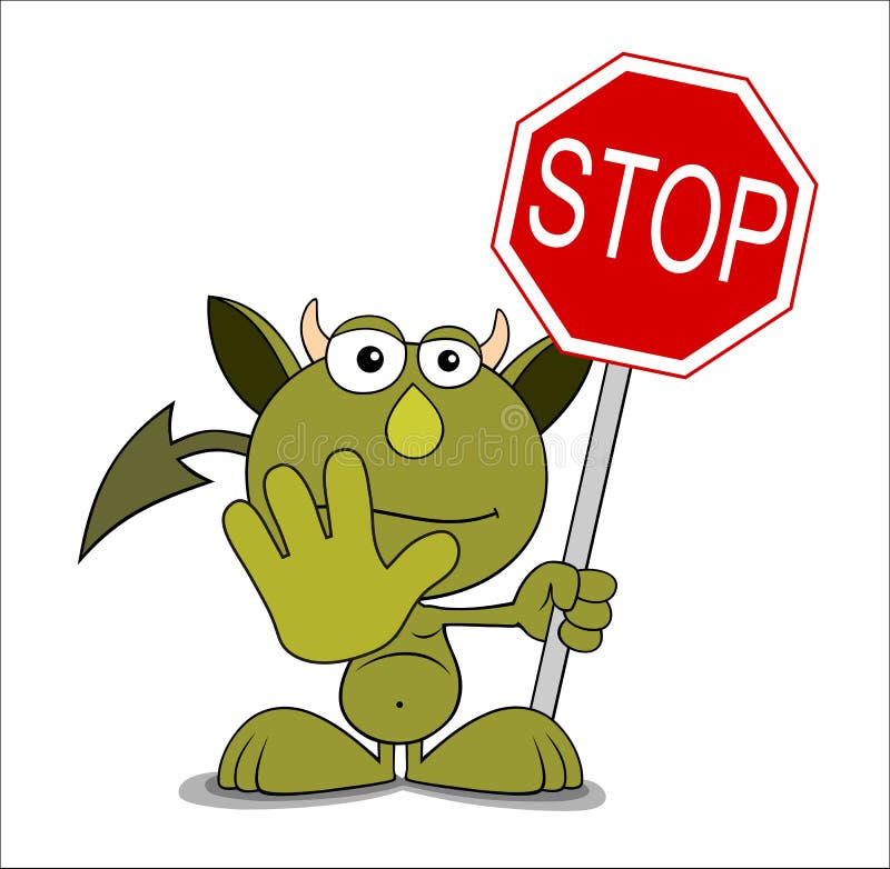 Funny devil stock vector. Illustration of font, artwork - 78125503