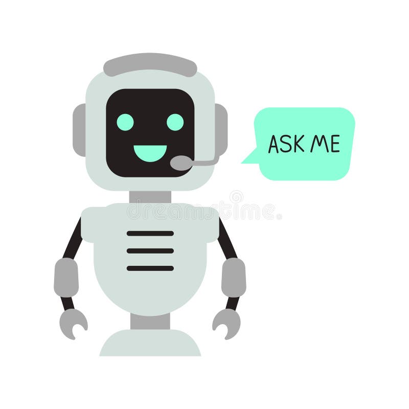 Funny Digital Advisor Avatar To Help the Customer or Robot Operator Say ...