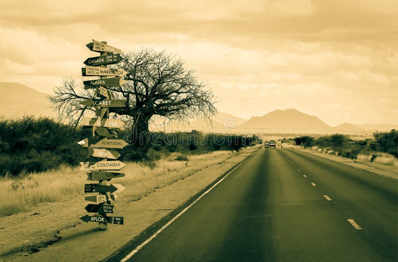 Funny directions signpost stock photo. Image of arrow - 53631298