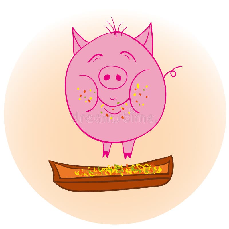 Funny dirty pig stock vector. Illustration of clip, pigs - 23919510