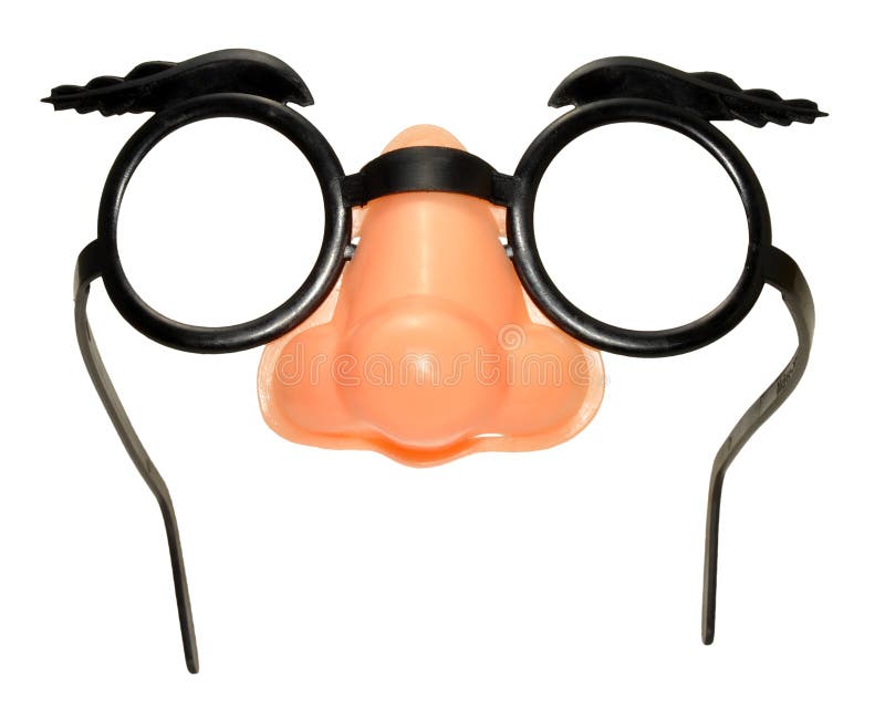 Funny Nose Glasses Disguise Stock Image - Image of eyebrow, character ...