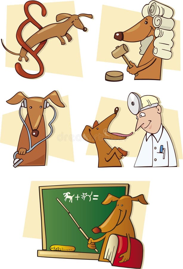 Dog judge stock vector. Illustration of symbol, witty - 7363843