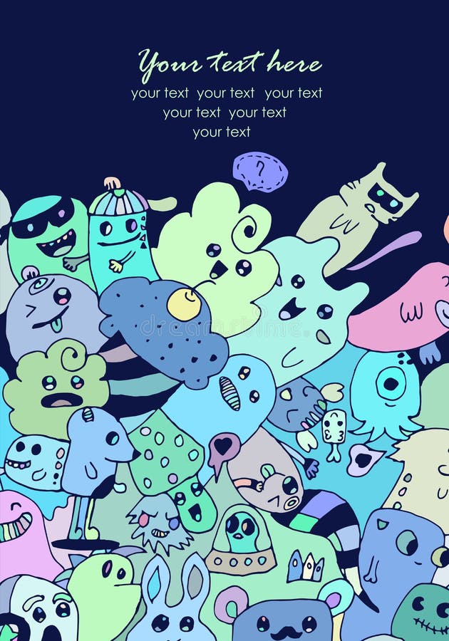 Funny doodle vector stock vector. Illustration of graffiti - 67158799