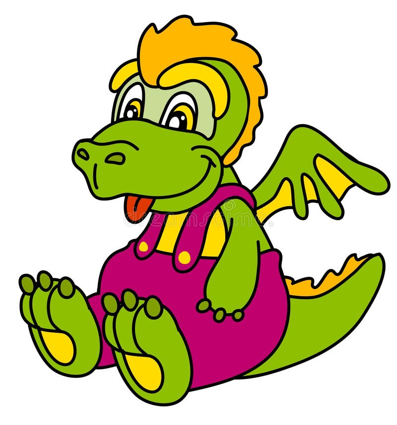 Funny dragon stock vector. Illustration of animal, dino - 30698174