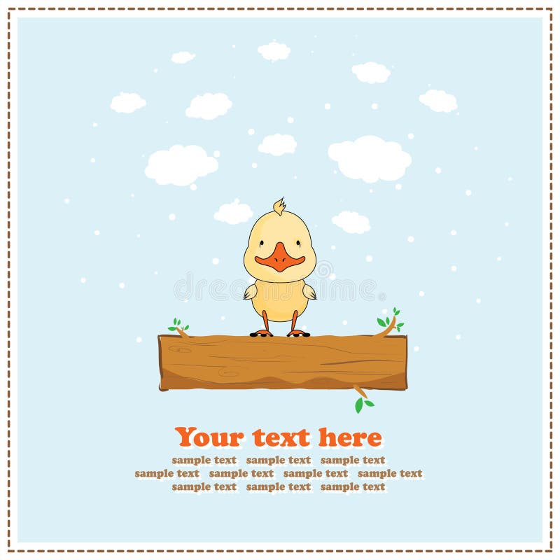 Funny Duck, Greeting Card, Vector Stock Vector - Illustration of ...