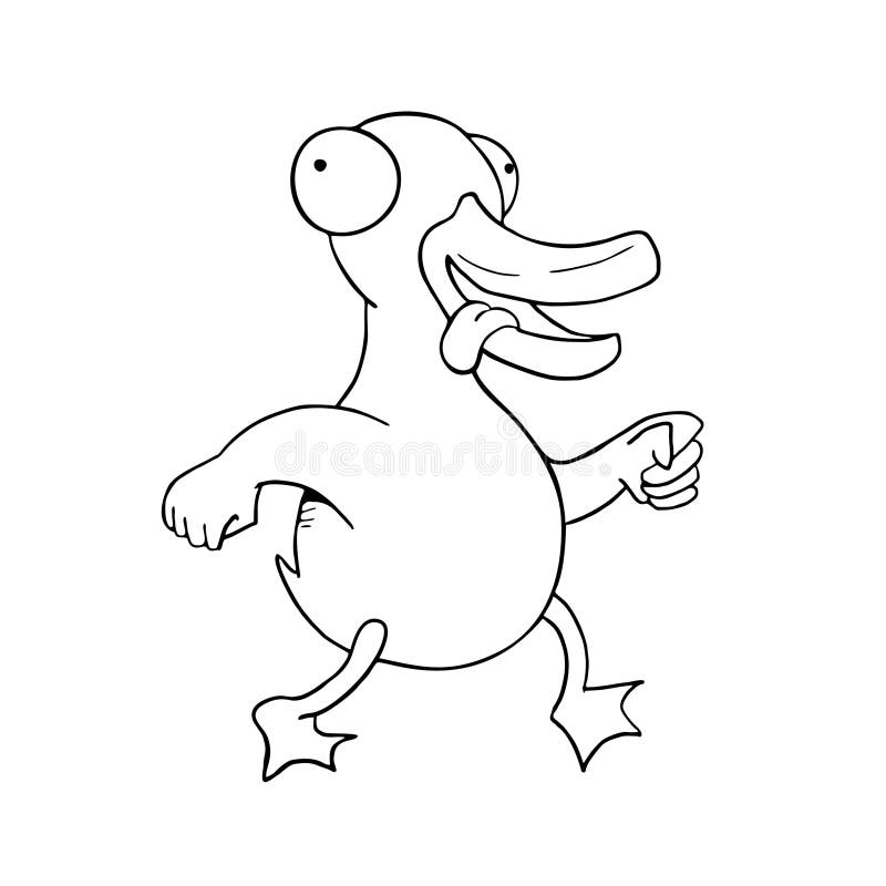 Funny duck walking stock vector. Illustration of design - 284095585