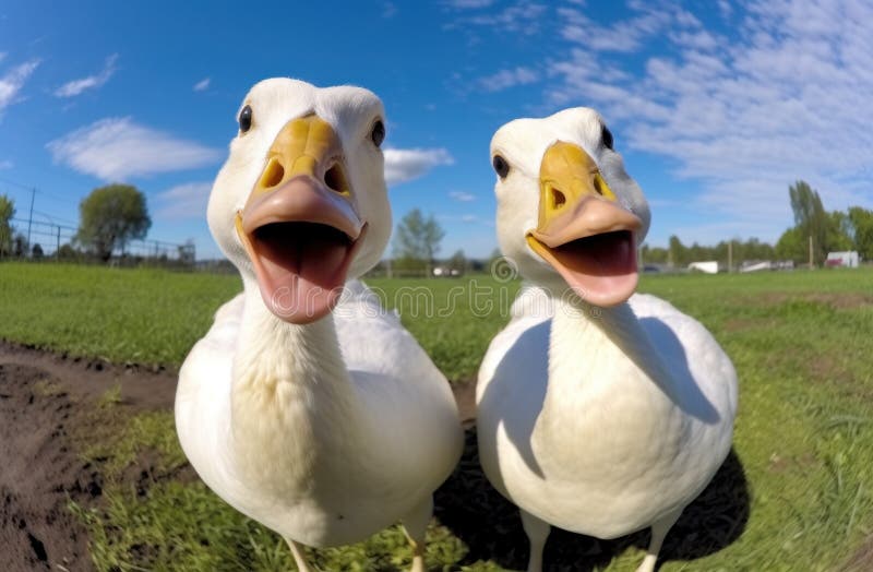 Funny ducks portrait stock photo. Image of goose, domestic - 309501268