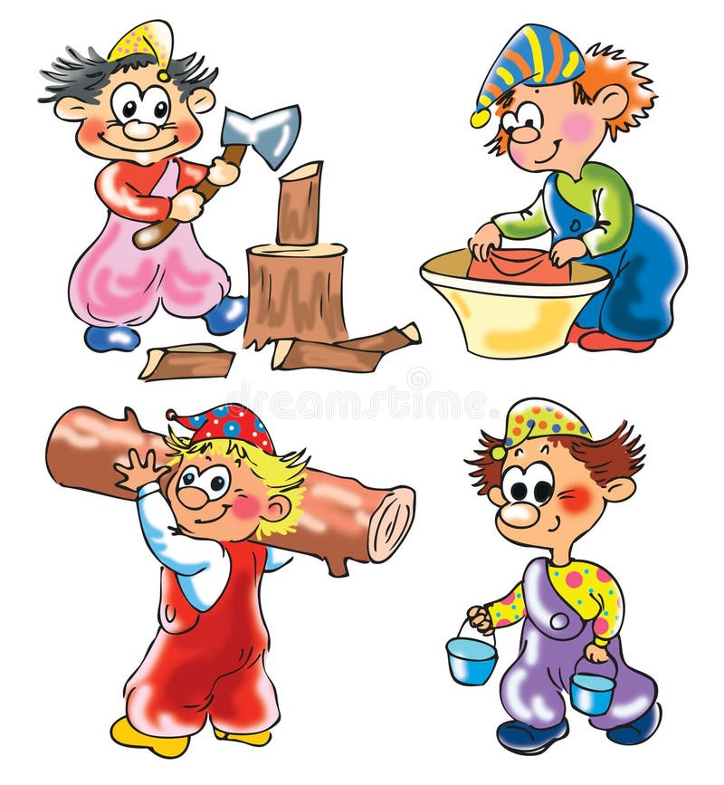 Funny dwarfs stock illustration. Illustration of smile - 7742970