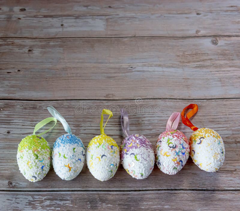 Funny Easter Background with Bunny, Sheep and Easter Eggs. Letter of ...