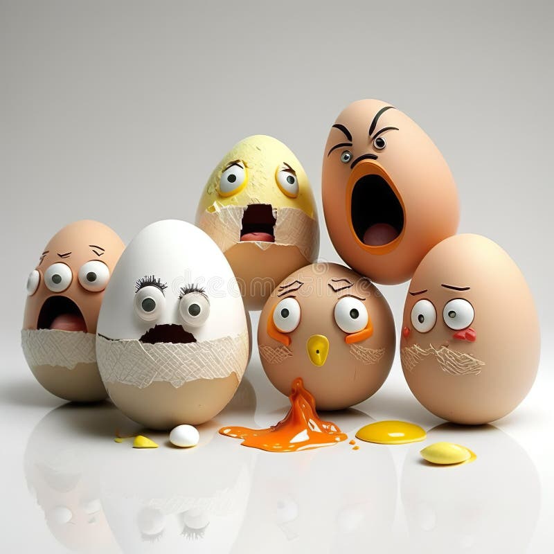 Funny Easter Eggs Cartoons stock illustration. Illustration of cartoon ...