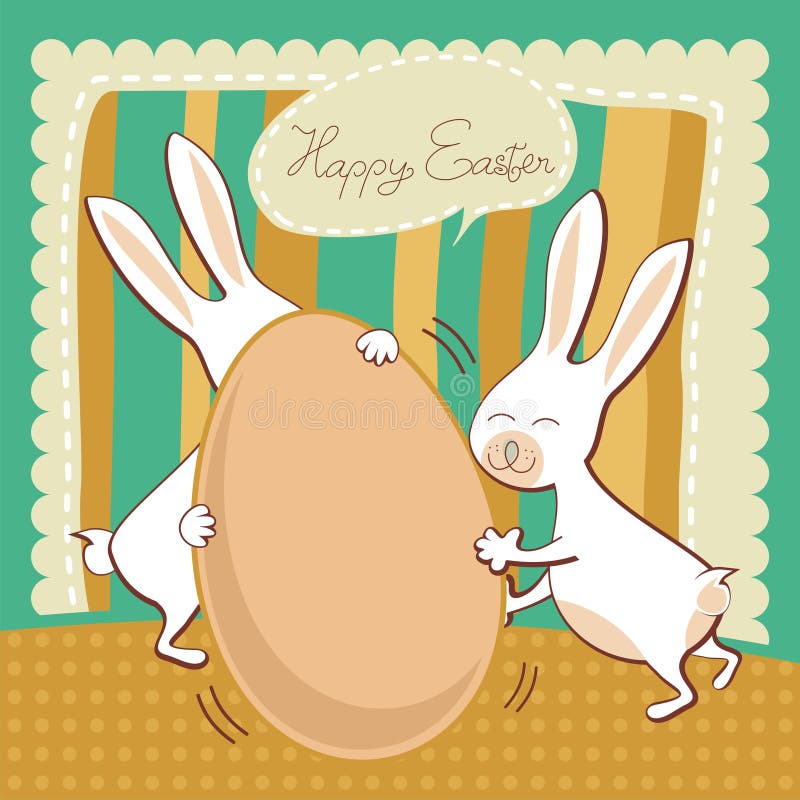 Funny Easter greeting card stock vector. Illustration of card - 23778013