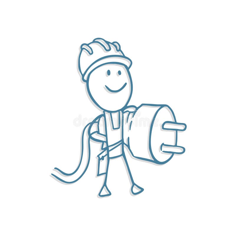 Electrical Technician Avatar Character Stock Illustration ...