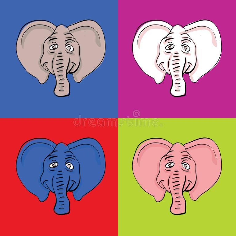 Funny Elephant Heads Stock Illustrations – 191 Funny Elephant Heads ...