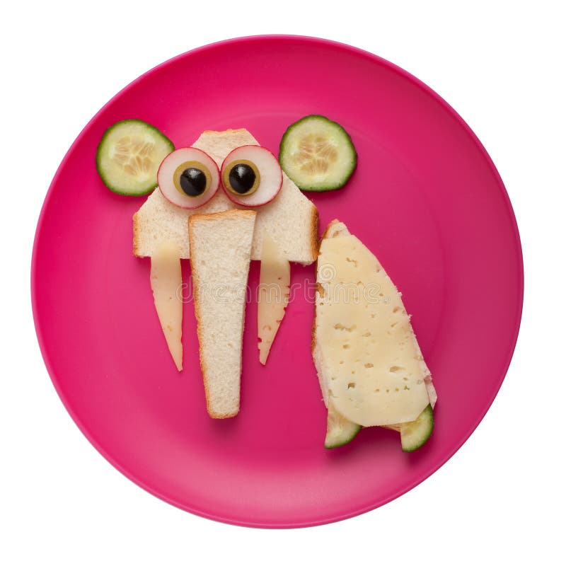 Funny Elephant Made of Cheese and Bread Stock Image - Image of humor ...