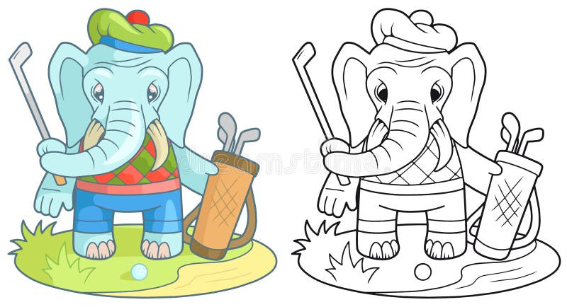 Elephant Golfer Stock Illustrations – 12 Elephant Golfer Stock ...