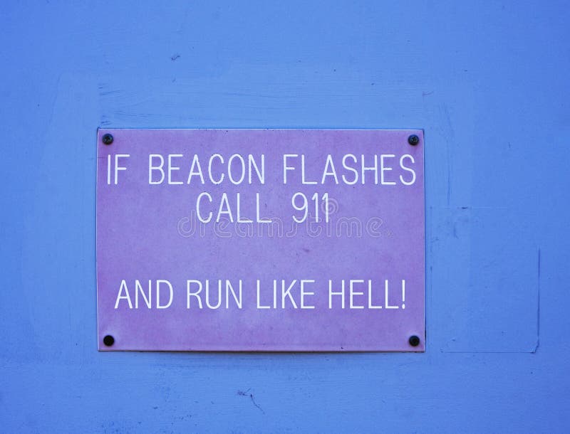 Funny emergency sign stock photo. Image of words, mounted - 11096784