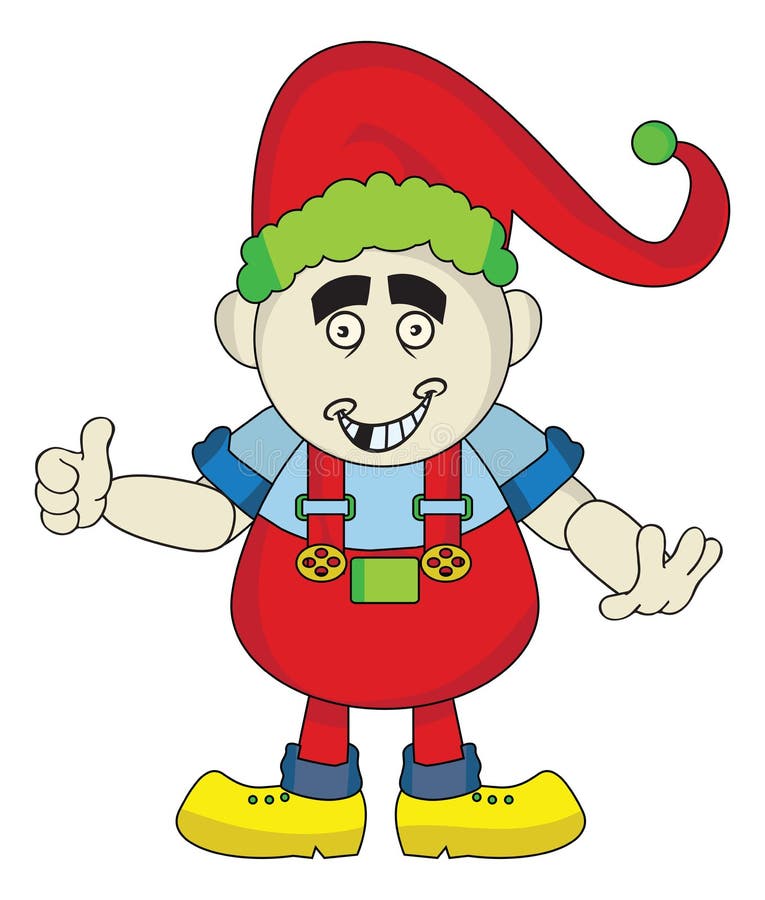 Elf Funny Expression Characters Stock Illustration - Illustration of ...