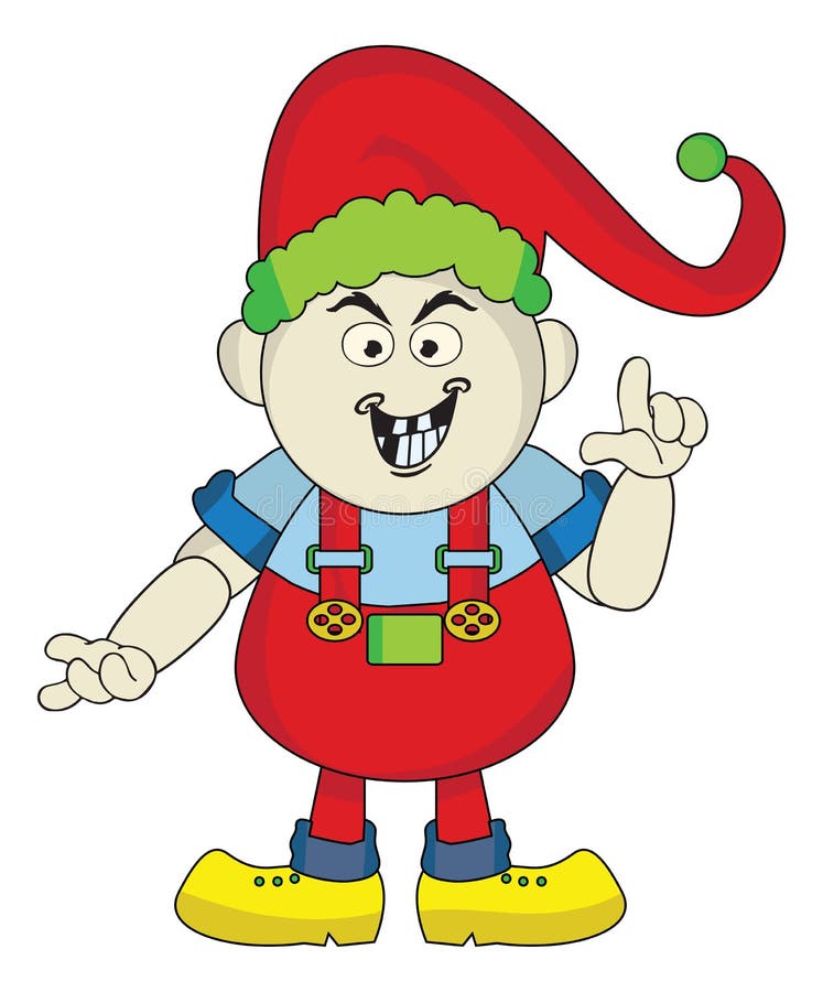 Elf Funny Expression Characters Stock Illustration - Illustration of ...