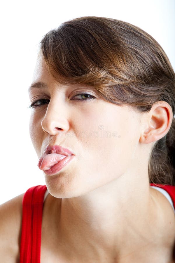 Pulling Tongue Out Stock Image Image Of Expression Lovely 36208737
