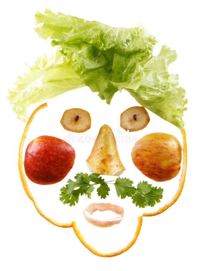 Funny Food Face stock illustration. Illustration of cuisine - 22314831