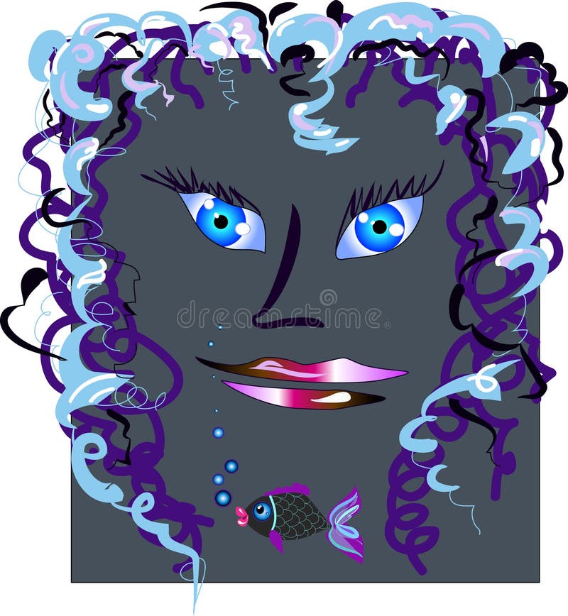 Funny face stock illustration. Illustration of flirting - 41273347