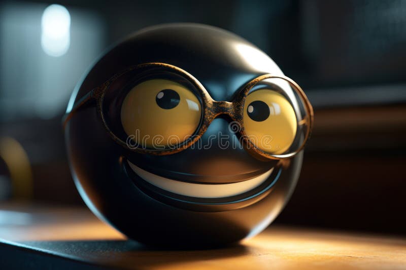 Funny Face Ball, Emoji Smile Generative Ai Stock Illustration ...