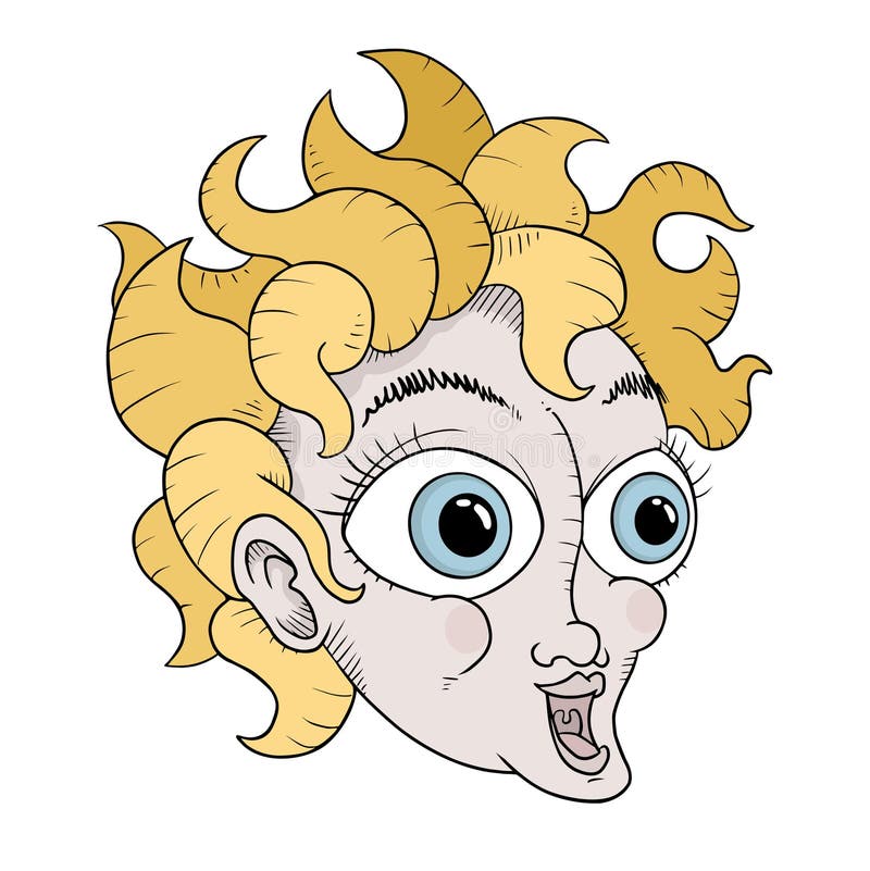 Curly Hair Funny Cartoons