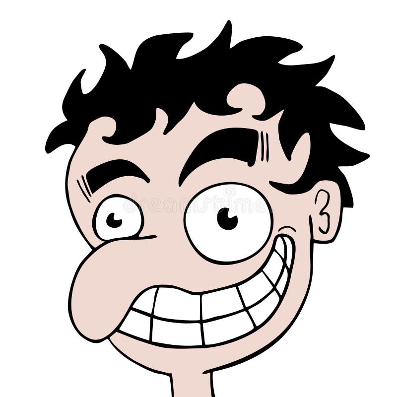 Funny silly man draw stock vector. Illustration of manager - 161403504