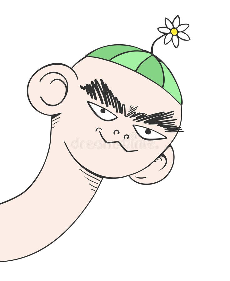 Funny face draw stock vector. Illustration of draw, funny - 277574998