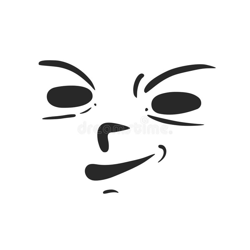 Funny face expression stock vector. Illustration of trolling - 352754994