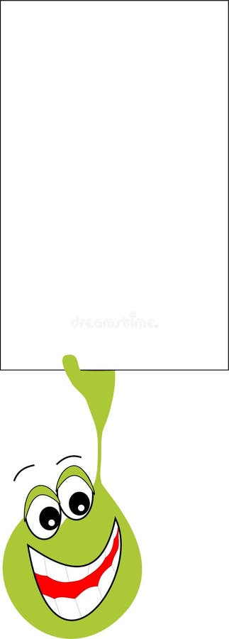 Funny face with a label stock illustration. Illustration of ...