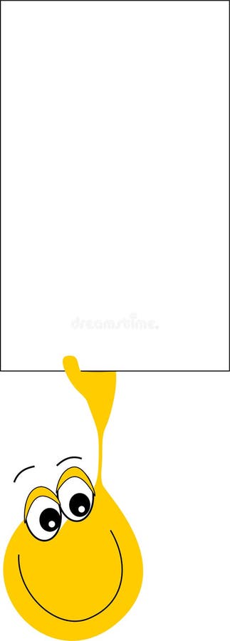 Funny face with a label stock illustration. Illustration of ...