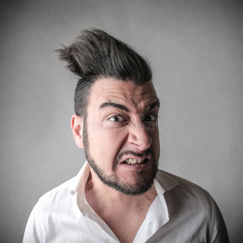 Strange man s face stock image. Image of beard, look - 37960763
