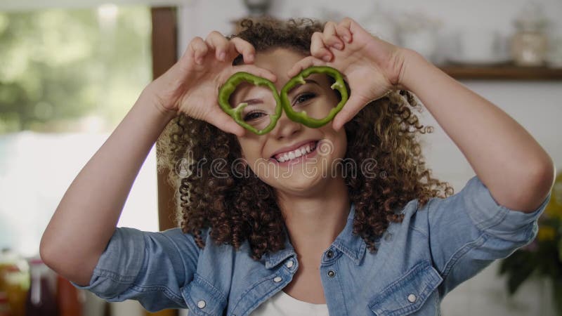 Funny Face with Pepper Eyes Stock Footage - Video of organic, indoors ...