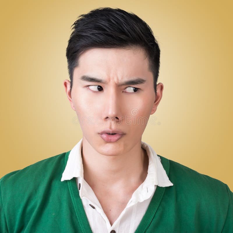 Funny facial expression stock image. Image of chinese - 52646539