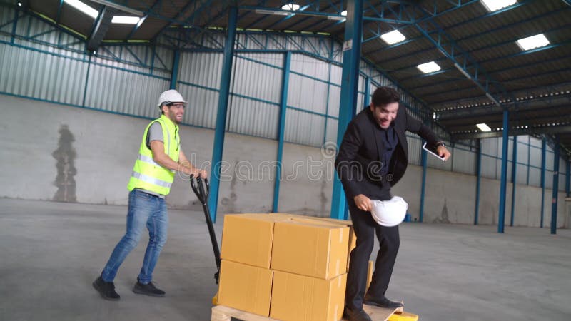 Happy Factory Workers Smiling and Standing Together with Friend Stock ...
