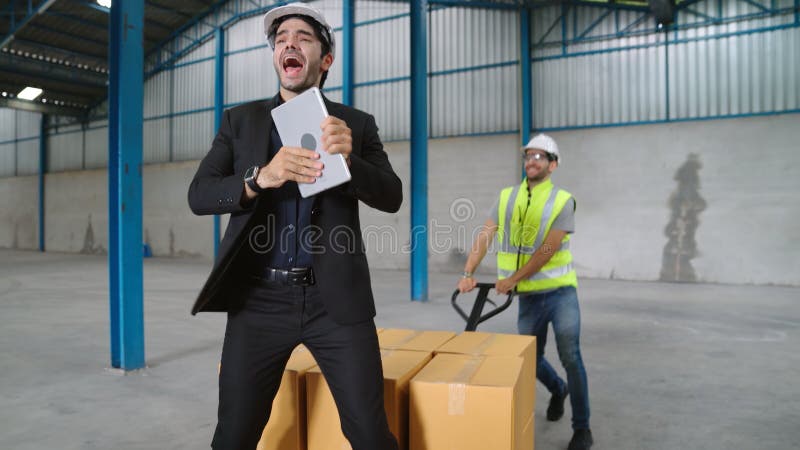 Funny Factory Workers Dance in the Factory Stock Photo - Image of funny ...