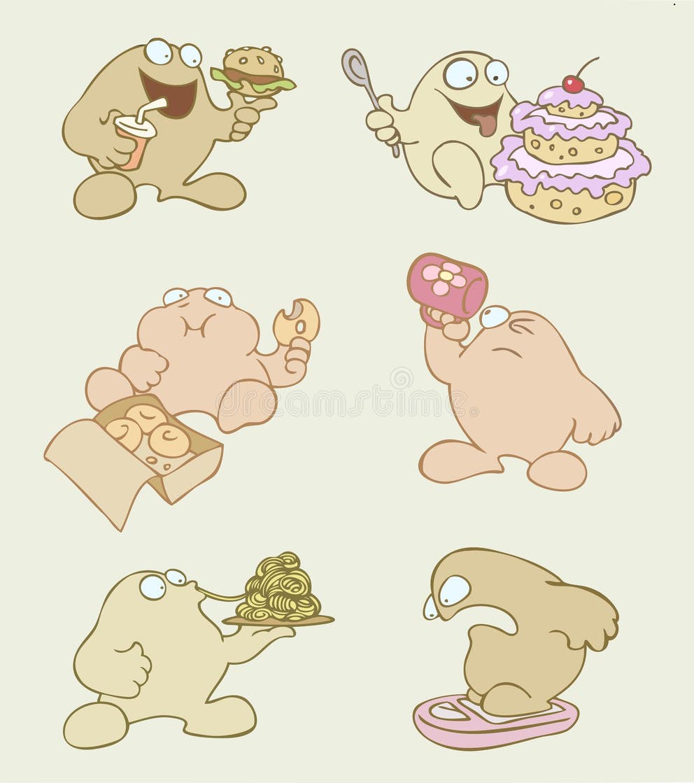 Funny Fat Cartoon Characters Stock Illustrations – 1,214 Funny Fat ...