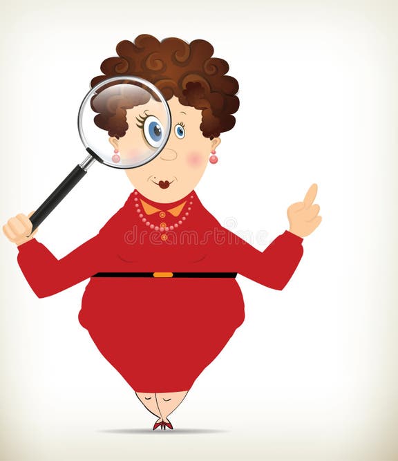 Funny Fat Detective stock vector. Illustration of mature - 80255323