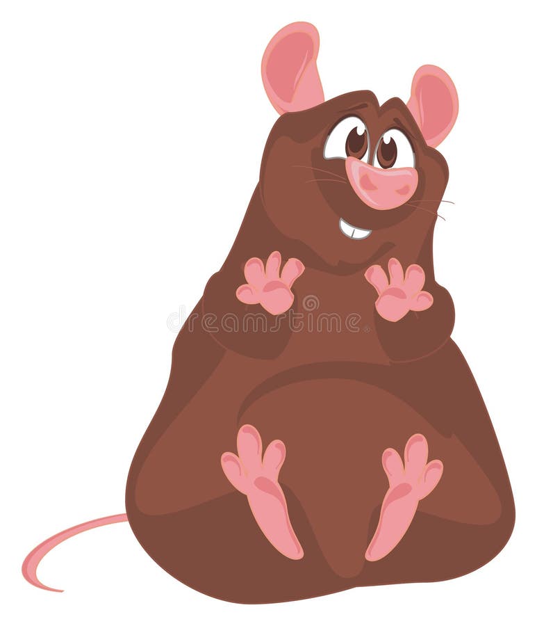 Funny fat mouse stock illustration. Illustration of rodent - 156981932