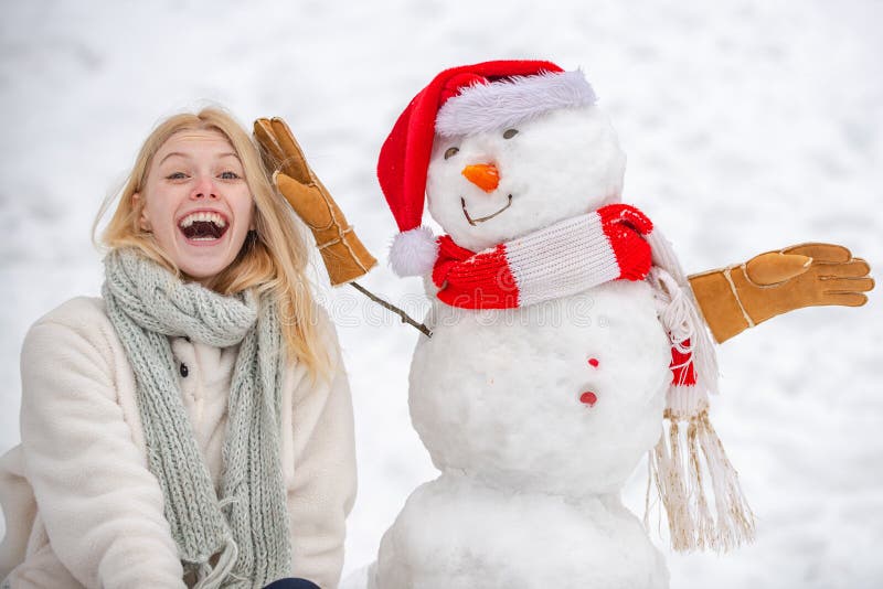 Funny Female Model Posing On Winter Weather Winter Portrait Of Funny