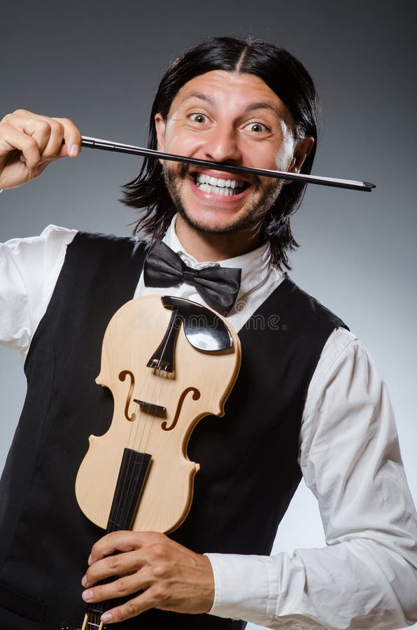 Funny fiddle violin player stock image. Image of humourous - 42202181