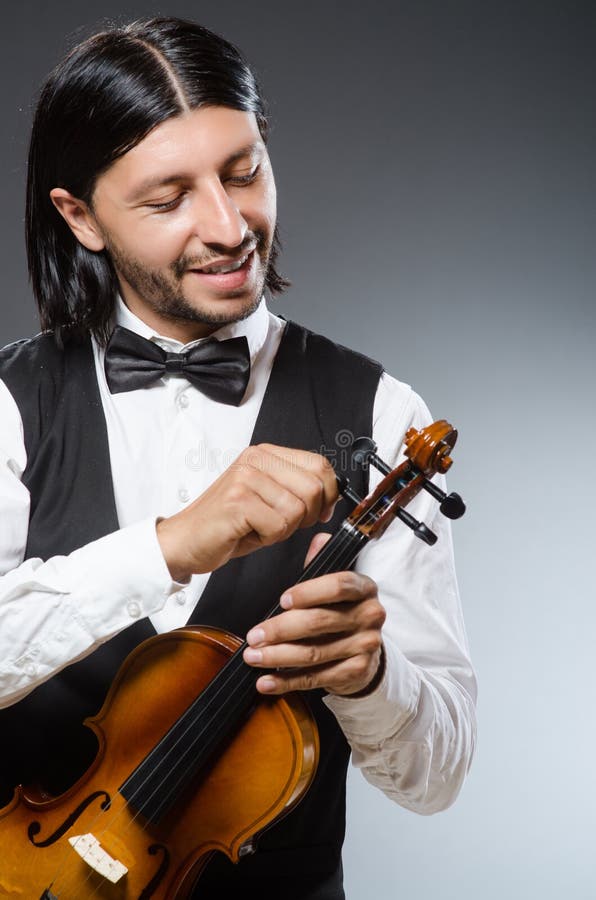 Funny fiddle violin player stock image. Image of musical - 42841347