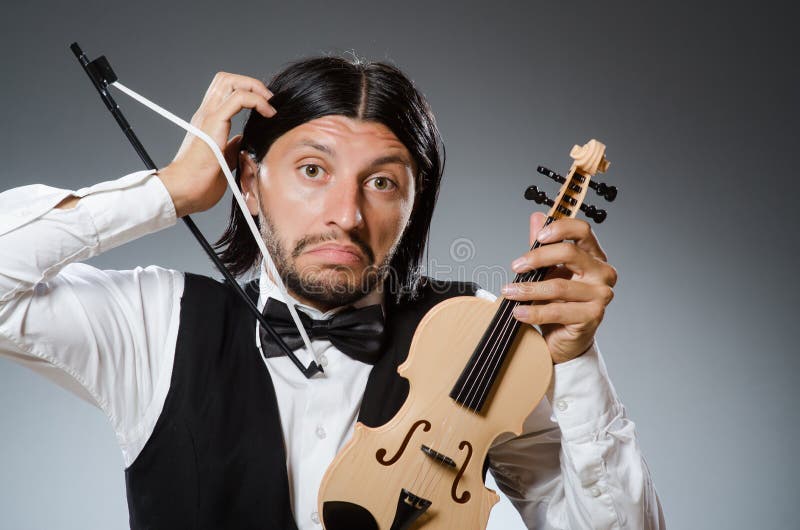Funny fiddle violin player stock photo. Image of humor - 43416872