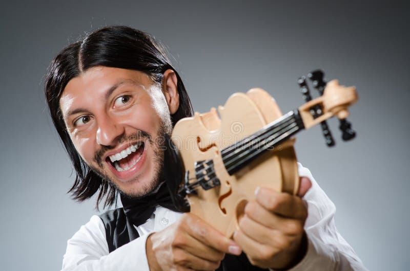 Funny fiddle violin player stock image. Image of fiddlestick - 42393995