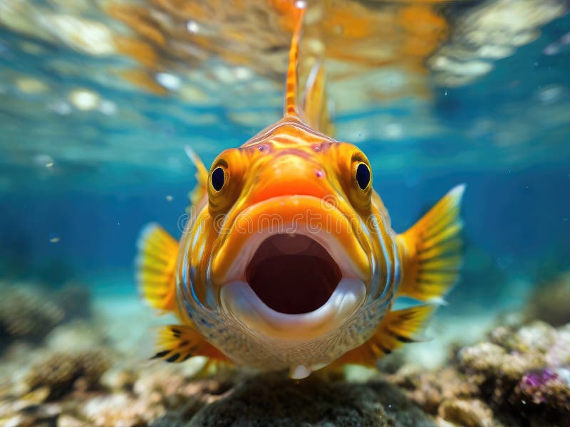 Funny Fish Bright Colorful Illustration Stock Image - Image of clipping ...